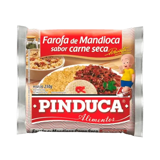 Alimentos Pinduca - FAROFA DE MANDIOCA SABOR CARNE SECA 250G